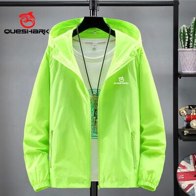 Queshark-Chaqueta de ciclismo reflectante UV para hombre y m
