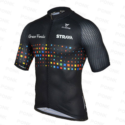 STRAVA 2021 Mens short sleeve cycling jerseys Wave point Bik