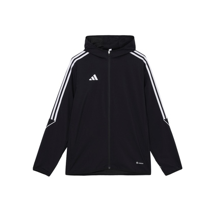 adidas Tiro 24 Logo条纹透气连帽夹克 男款 黑色HZ9066    010仓