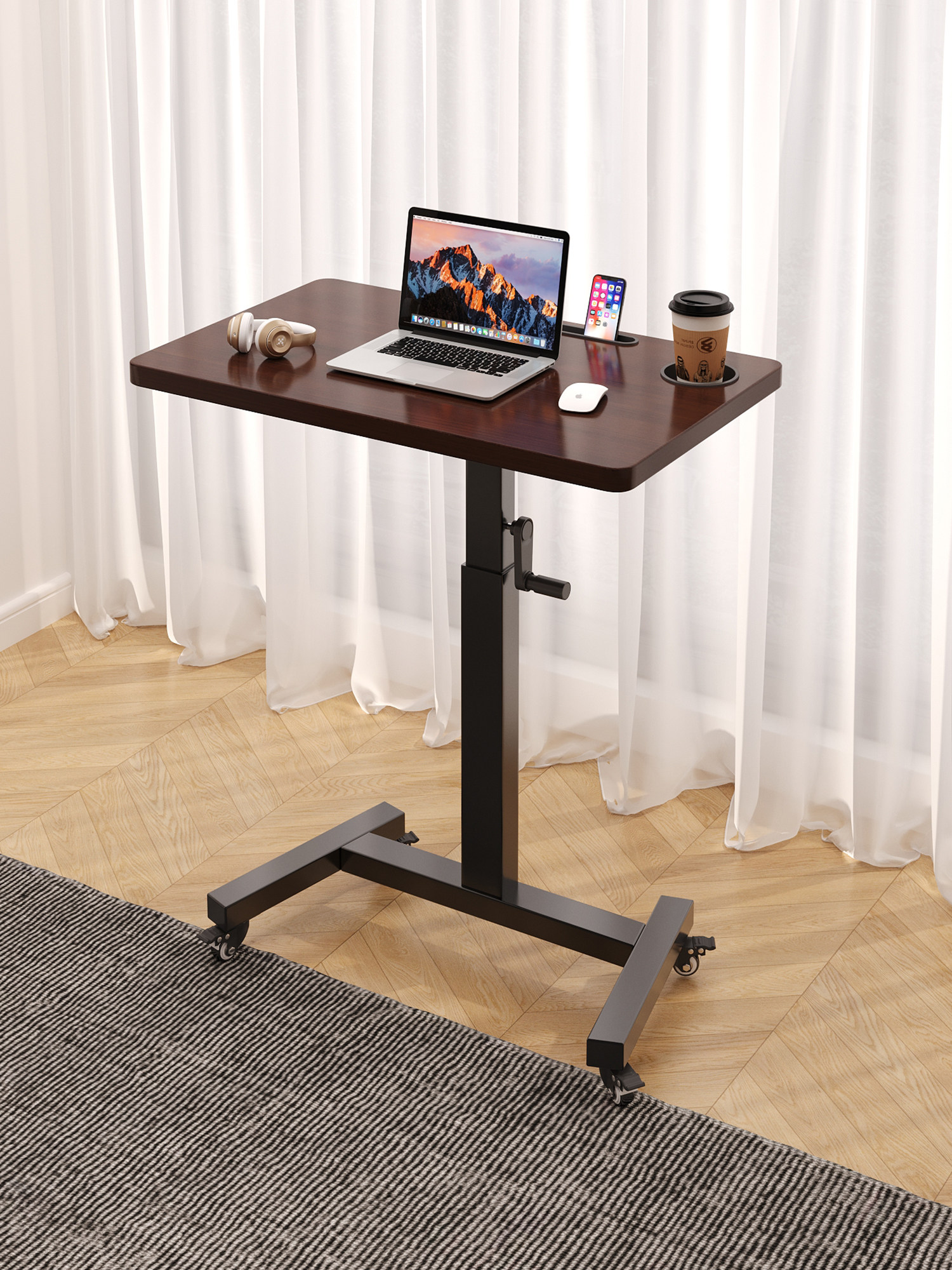 Can Adjustable Movable Bedside Table Home Computer Table Sofa Side ...
