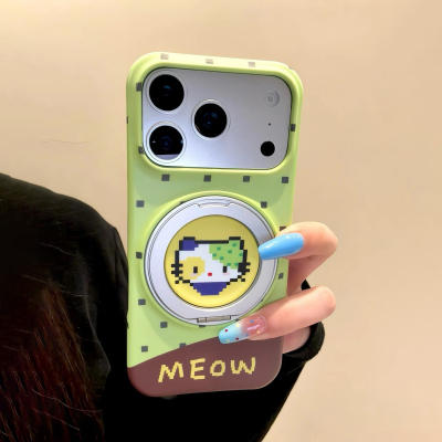 小怪猫磁吸支架iPhone壳可爱