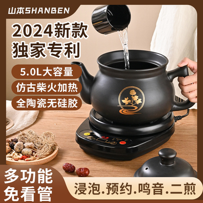 中医煮熬药罐砂锅炖药煲家用煲药煎锅中药电煎壶煎药壶全自动熬药