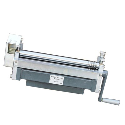Hand cranked plate rolling machine, manual drum machine