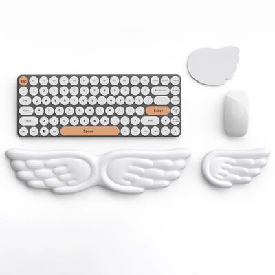 Angel Wings Shaped Keyboard Mouse Wrist Rest Memory Foam