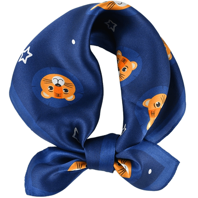 BUSYEGG真丝小方巾可爱小老虎