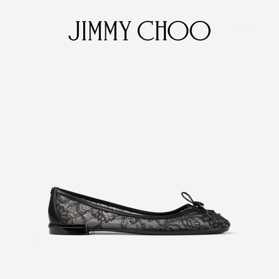 [2026夏季系列]JIMMY CHOO/SCARLETT BALLERINA 蕾丝芭蕾舞平底鞋