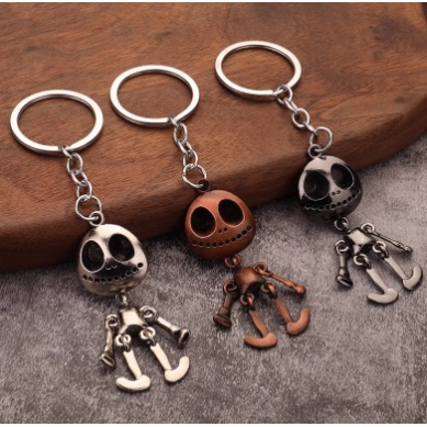 简约鬼头简约金属钥匙扣可爱情侣创意饰品钥匙圈包包挂件