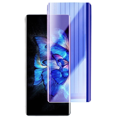 适用oppoFindX3钢化膜oppo findx3pro曲屏findx3手机膜全屏覆盖防爆玻璃保护膜无边全胶UV膜水凝膜黑边贴膜