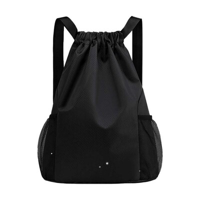 Sports Drawstring Backpack String Bag Sackpack With Large Ca
