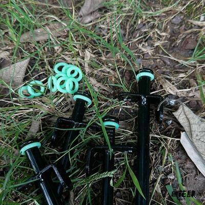 防滑套露营耐高温野营营钉圈发光圈地钉海竿地钉夜光圈橡胶圈钓鱼