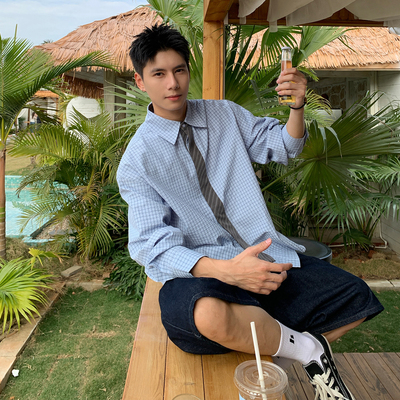 Holocene自带领带衬衫男