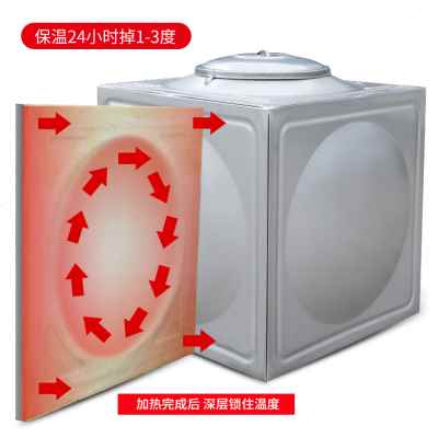 新品厂销保温水箱30p4不锈钢方形防冻储水桶家用屋顶水塔加热恒温