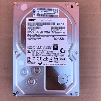可议价HGST HUS726040ALE610 4T 128M 企