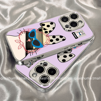 适用于OPPO系列手机壳兔子镜面