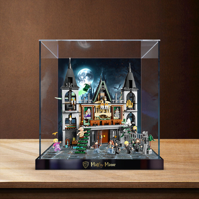 亚克力高清适用 哈利波特76453马尔福庄园儿童拼搭积木玩具收纳盒