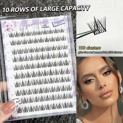 三部曲免胶假睫毛仿真自然懒人分段单蔟