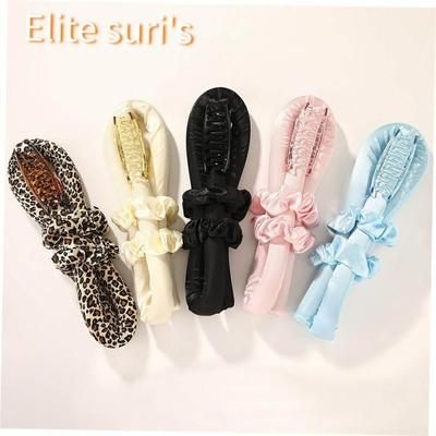 Heatless Curling Rod Headband No Heat Hair Curlers Ribbon Ha