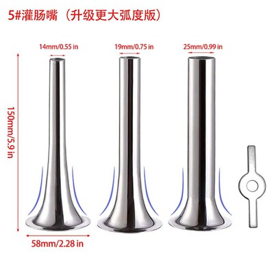 Meat grinder enema accessories sausages funnel stainless st