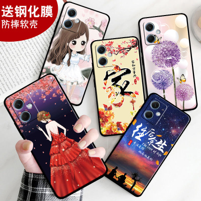 适用于红米Note12手机壳22101317C软硅胶redmi note12中国风男钢化膜女保护套全包边软壳防摔