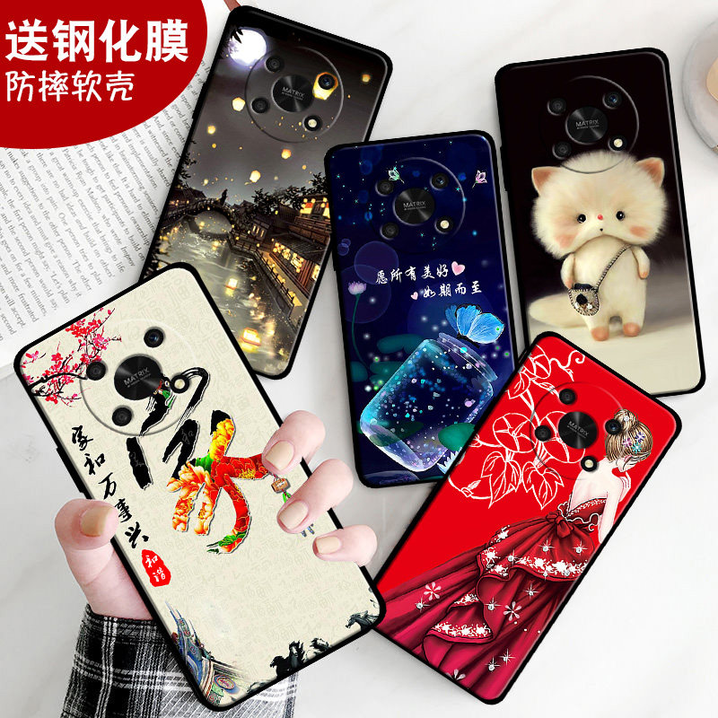 适用于荣耀X30手机壳ADY-AN00硅胶全包边honorx30软壳ANY-AN00男保护套新款防摔钢化膜女