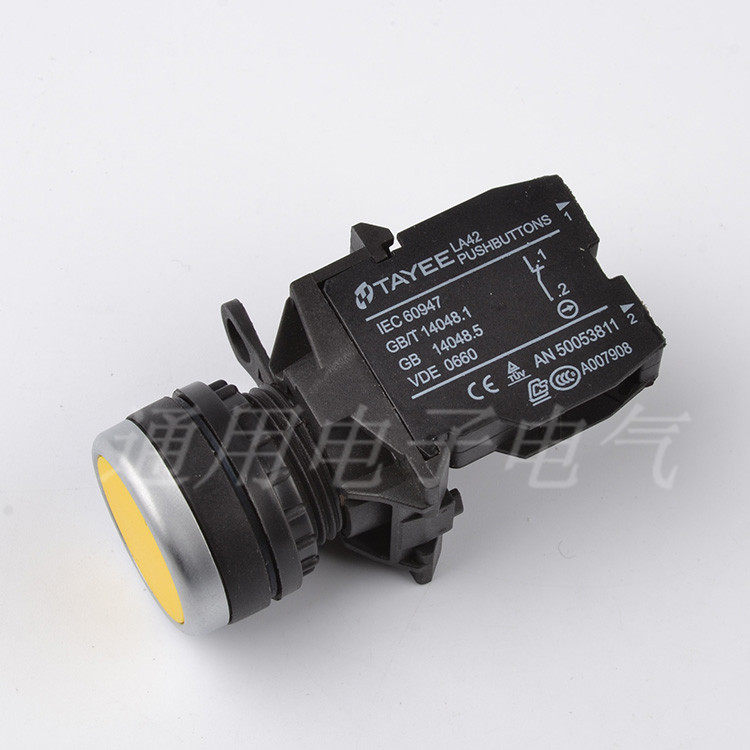 。上海天逸TAYEE按钮开关平钮自复式开关 LA42P-10_虎窝淘