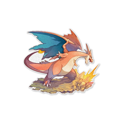 宝可梦喷火龙火焰神奇宝贝汽车贴