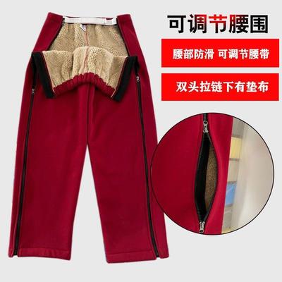 老人易穿脱棉裤冬季加厚绒瘫痪卧床老人全开式易穿脱腿骨折手术病