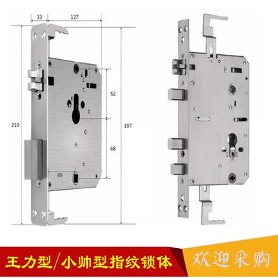 老式防盗门专用指纹锁体异型盼盼保德安王力门专用全钢智能锁体
