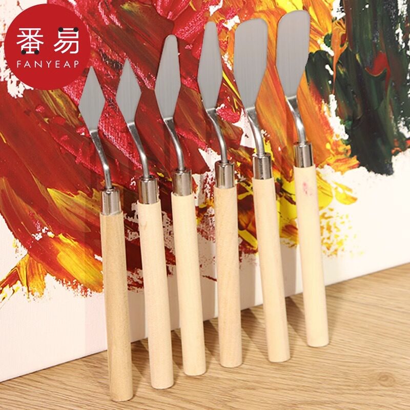 刮刀/油画A1zzn700-颜料美术工具棒平头尖头铲刀调色刀学生专