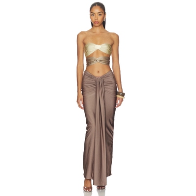 Baobab GISELLE 裙子 棕色REVOLVE小众新款