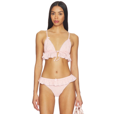 For Love & Lemons POLKA DOT RUFFLE 泳装 26早秋新品 revolve小