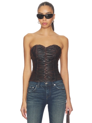 One Teaspoon 上装 revolve小众新款 巧克力色