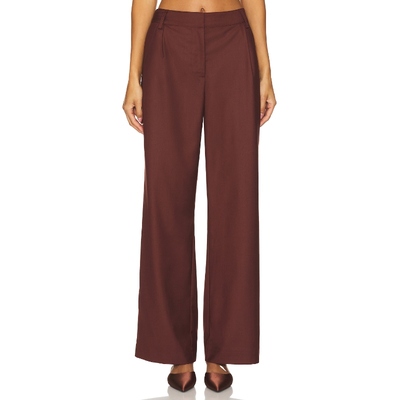 [冬季新品] 4th & Reckless 长裤棕色美式休闲风REVOLVE小众新款