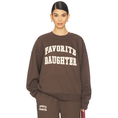 Favorite Daughter COLLEGIATE 运动衫 棕色运动复古风REVOLVE小