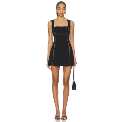 Frankies Bikinis ELLIE CLOUD KNIT MINI 裙子 黑色REVOLVE小众