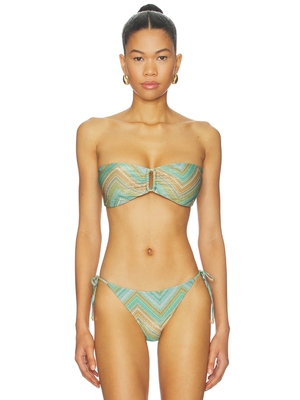 PQ DETAIL 狭边比基尼上装 revolve小众新款 Green,Teal