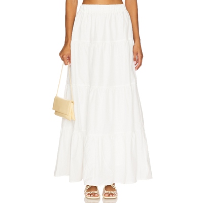 MORE TO COME BRALINE 拼接半身裙白色法式风简约高腰裙REVOLVE