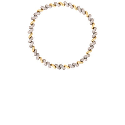 Eddie Borgo PAV TWO TONE 短项链 金色revolve小众新款