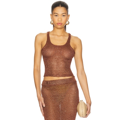 superdown MIRANDA 上装 巧克力色 美式性感REVOLVE小众新款