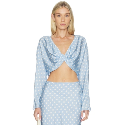 Posse TILLIE 长袖上装 Baby Blue,WhiteREVOLVE小众新款