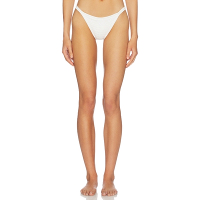Frankies Bikinis辣妹风白色细带高腰比基尼内裤海边度假REVOLVE