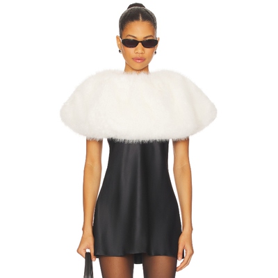 Adrienne Landau LUNA 披肩 白色 美式休闲风REVOLVE小众新款