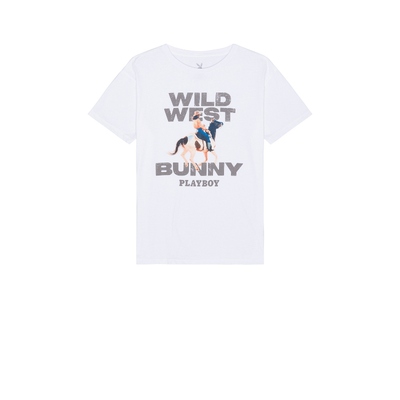 [春季新品]Playboy WILD WEST T恤 白色REVOLVE小众