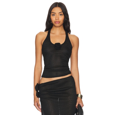 LIONESS 黑色吊带背心上装修身型短款显瘦辣妹上衣REVOLVE