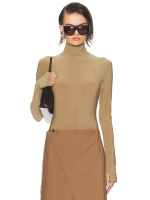 Norma Kamali 紧身服 revolve小众新款 棕色