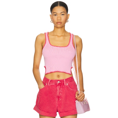 [春季新品]One Teaspoon SCALLOP 背心 粉色辣妹风REVOLVE新款
