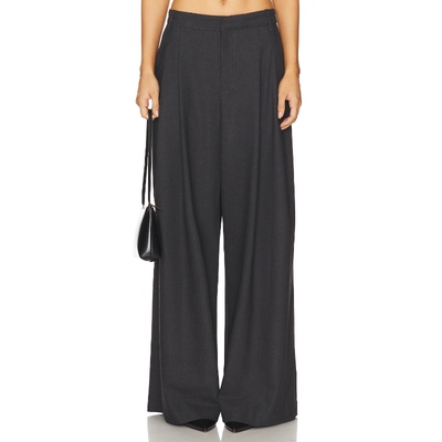 Enza Costa Easy Pleated Wide Leg Trouser 深灰色新