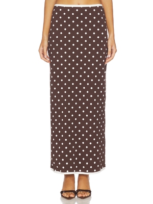 Rowen Rose Polka Dots Long Skirt revolve小众新款