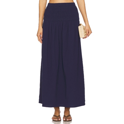 [冬季新品]4th & Reckless JADEY 半身裙 藏青色REVOLVE小众