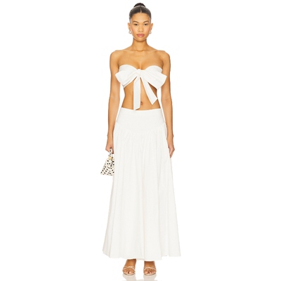 [春季新品]MORE TO COME HELENA 半身裙套装 白色REVOLVE小众